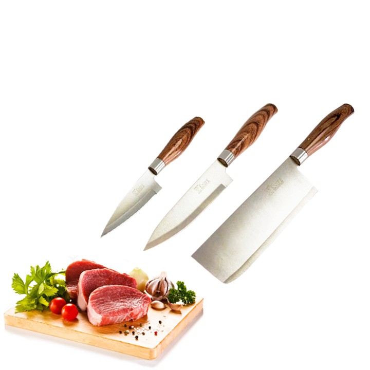 3 PCS High Quality Stainless Steel Kitchen Knife | Shopee Philippines