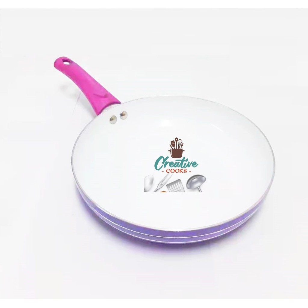 Ceramic Frying Pan Non Stick Frying Pan Cookware Kawali | Shopee ...