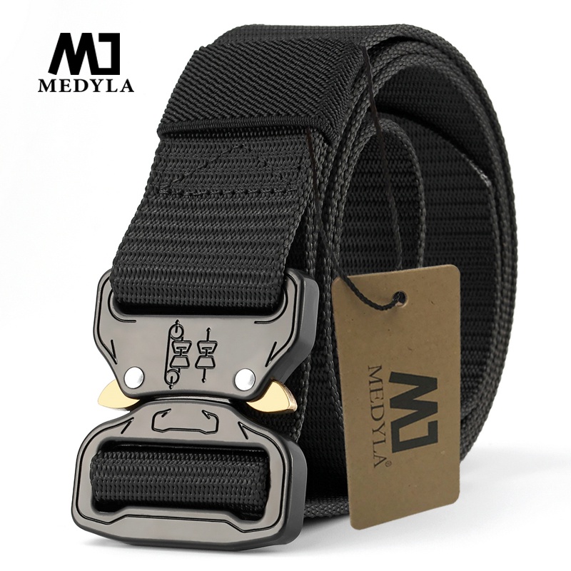 Official Genuine Belt Men Nylon Metal buckle SWAT Combat Belts Knock ...