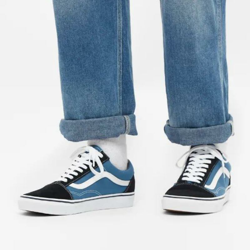 Original Vans Old Skool Classic Navy Shoes Original Vans Shoes | Shopee ...