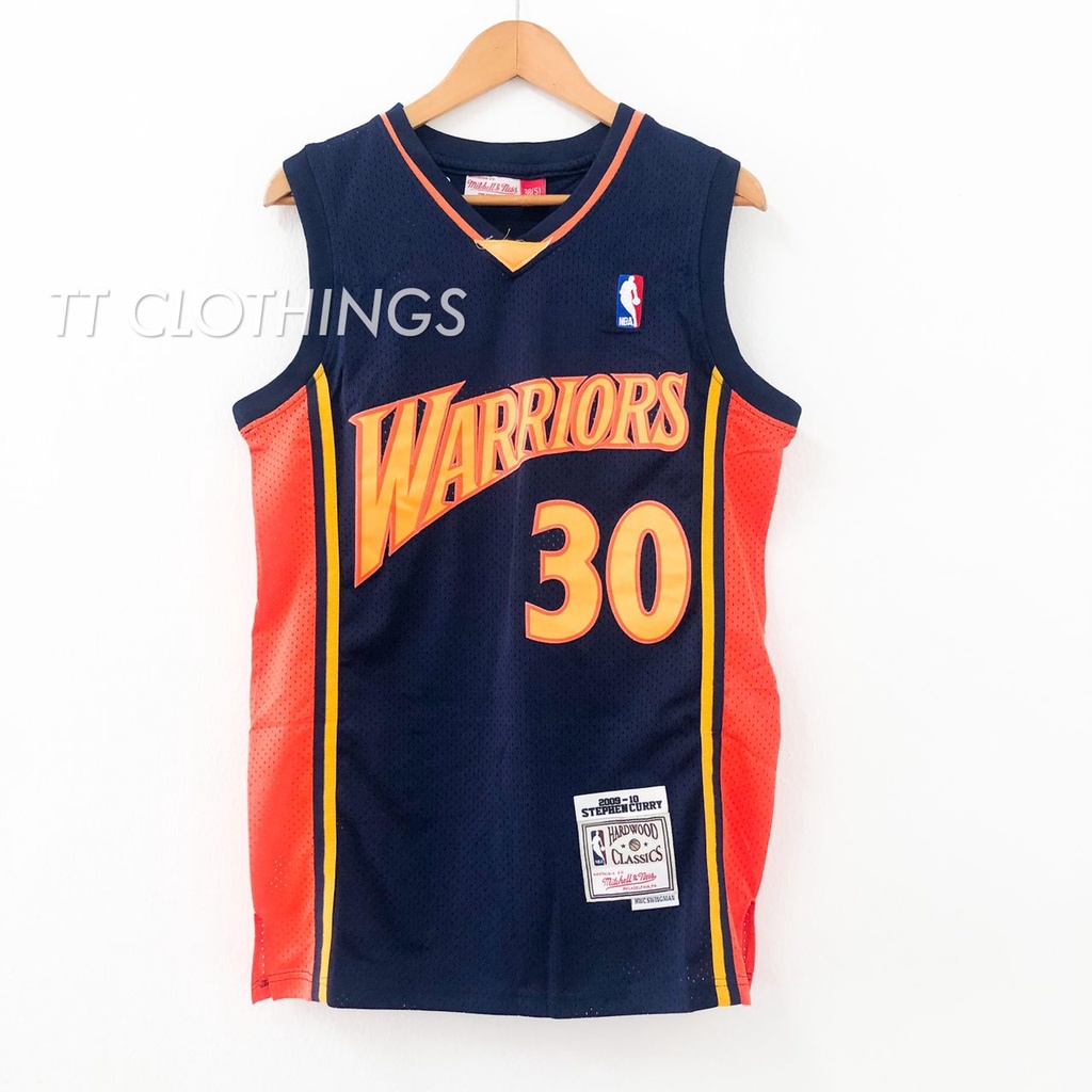 Stephen Curry 30 Golden State Warriors GSW Orange Black RETRO NBA ...