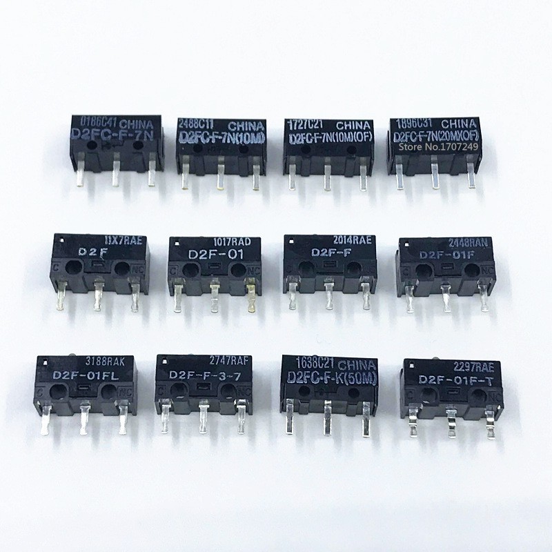 5Pcs Original OMRON mouse micro switch D2FC-F-7N 10m 20m OF D2FC-F-K(50M)-RZ D2F D2FC-FL-NH D2F ...