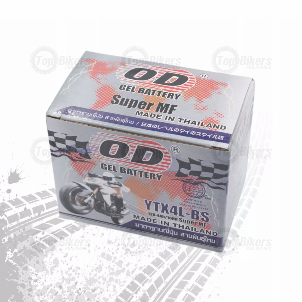 OD Battery YTX4L-BS 4L XRM 110/125, Wave 100/125, Click 125/150, BeAT ...