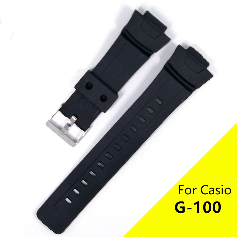 Black Replacement Wristband Strap For CASIO Digital Watch G-SHOCK G100 ...