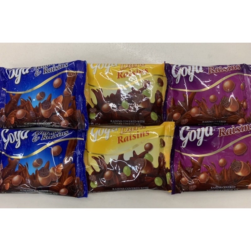 GOYA ALMONDS & RAISINS COVERED WITH MILK CHOCOLATE 33GRAMS | Shopee ...