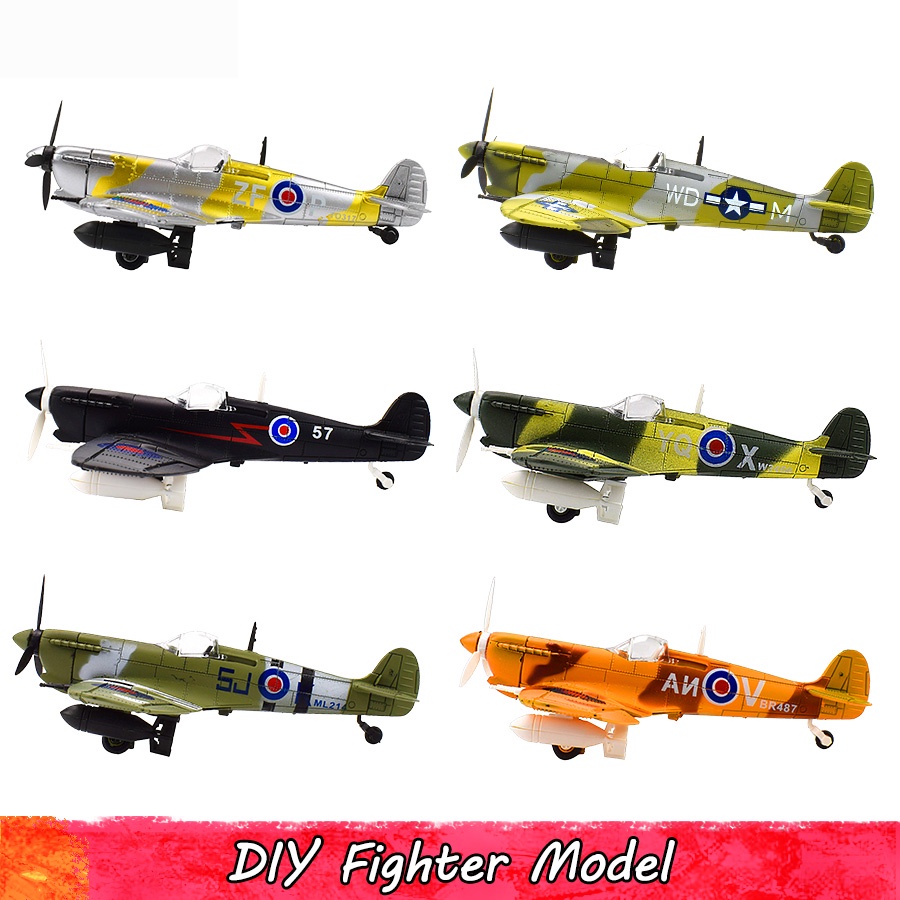 Spitfire Fighter Model Kit Toys for Children DIY Aircraft Assembly ...
