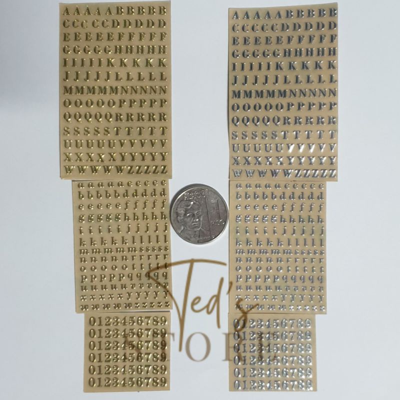 3mm Tiny Alphabet Letters Numbers Nail Resin DIY Decorative Sticker ...