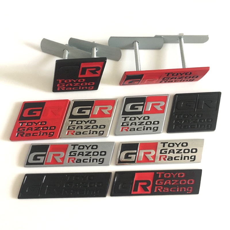 3D GR Gazoo Racing Logo Emblem Badge Car Sticker Front Grille Auto ...