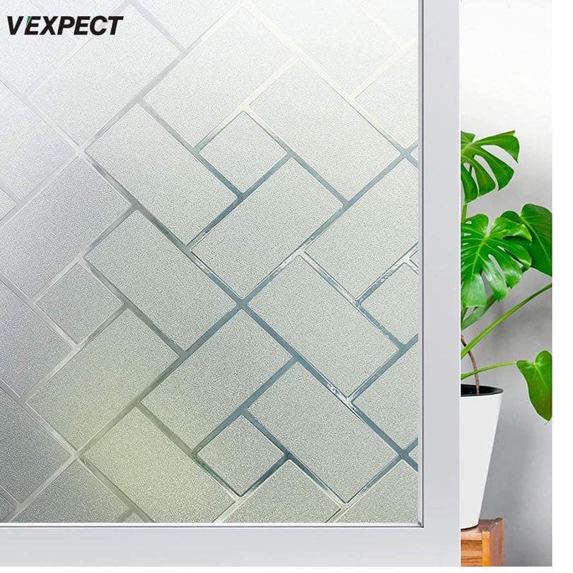 TOPSHOP 45x200cm Privacy Window Film Bamboo Blocks Cling Frosted Window ...