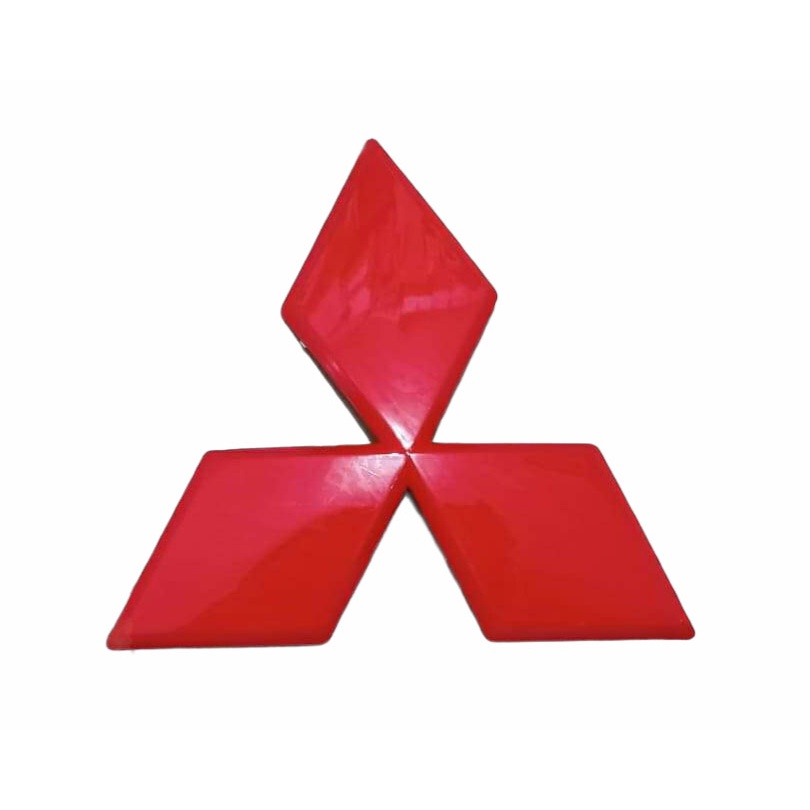 Mitsubishi Montero 2009 to 2015 Red Front Logo Emblem (Plastic ...
