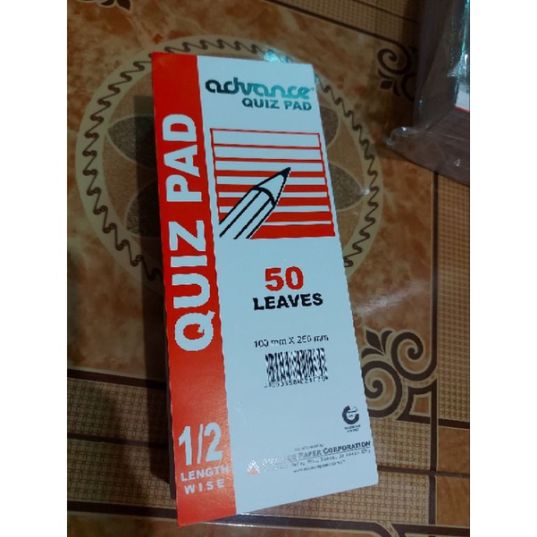 QUIZ PAD PAPER 80Leaves (1PAD) | Shopee Philippines