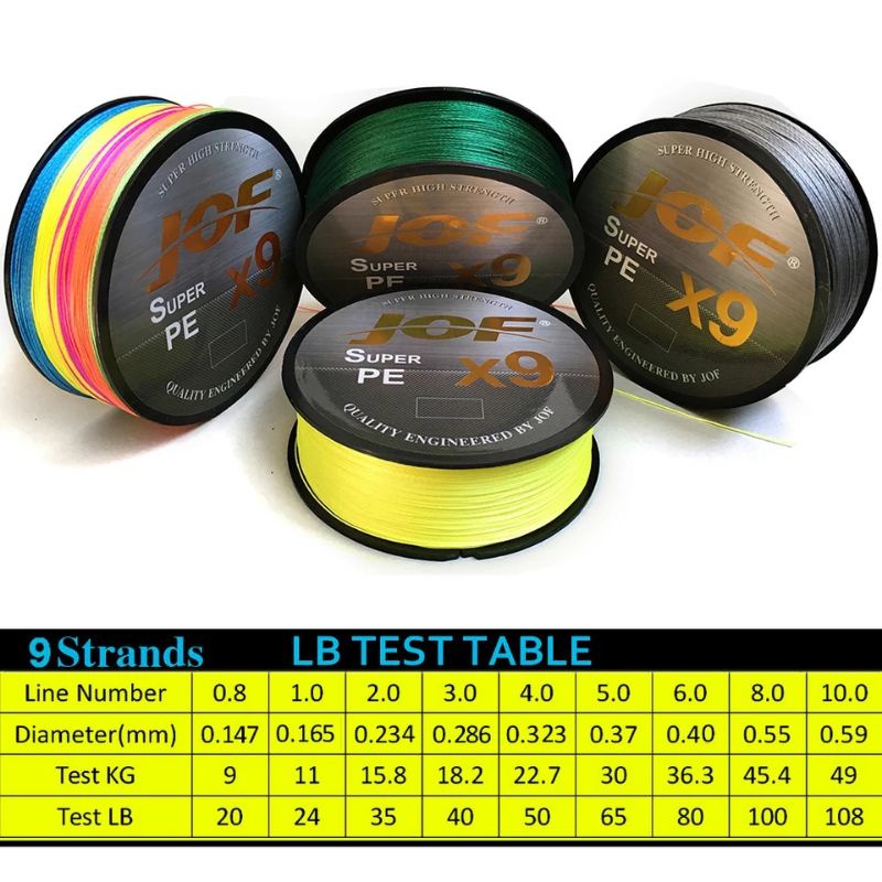JOF Braided Fishing Line 9 Strands 300M Fishing Line Saltwater Fishing ...