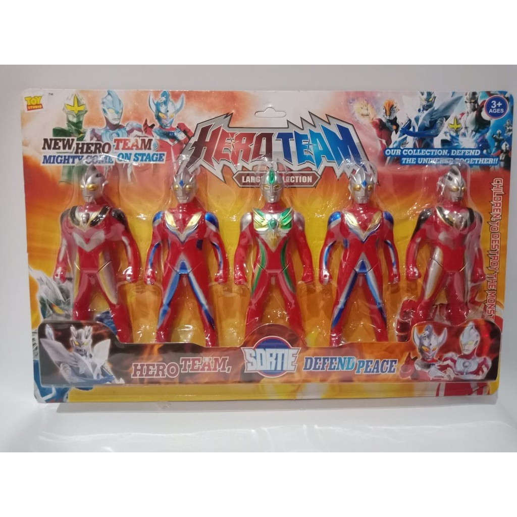 F0107 Fengwei Toys Ultraman Robot Toys Contents 5 Pcs Ultraman Hero ...