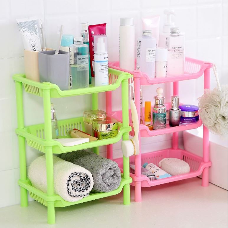 3 Layer Rectangular Plastic Bathroom Kitchen Layer Caddy Storage Multi ...