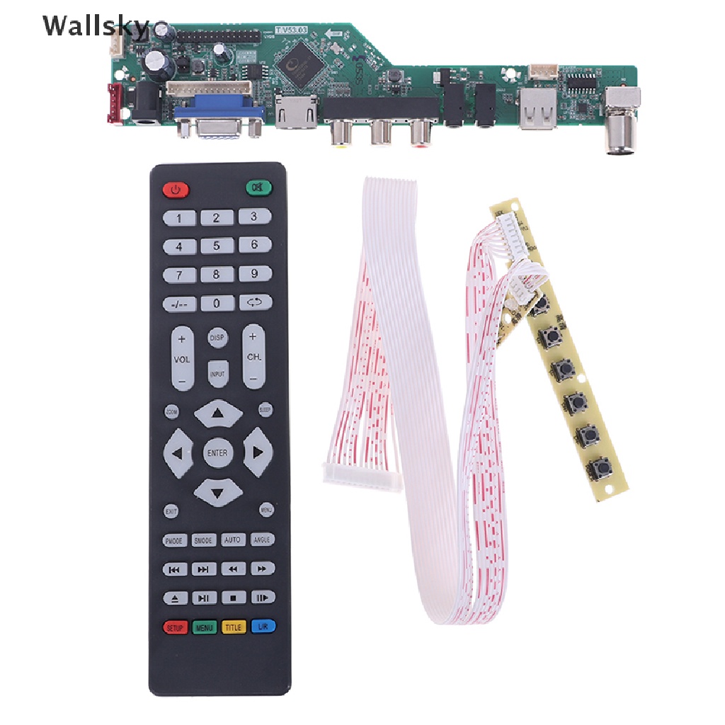 Wallsky> T.V53.03 Universal LCD TV Controller Driver Board V53 ana TV ...