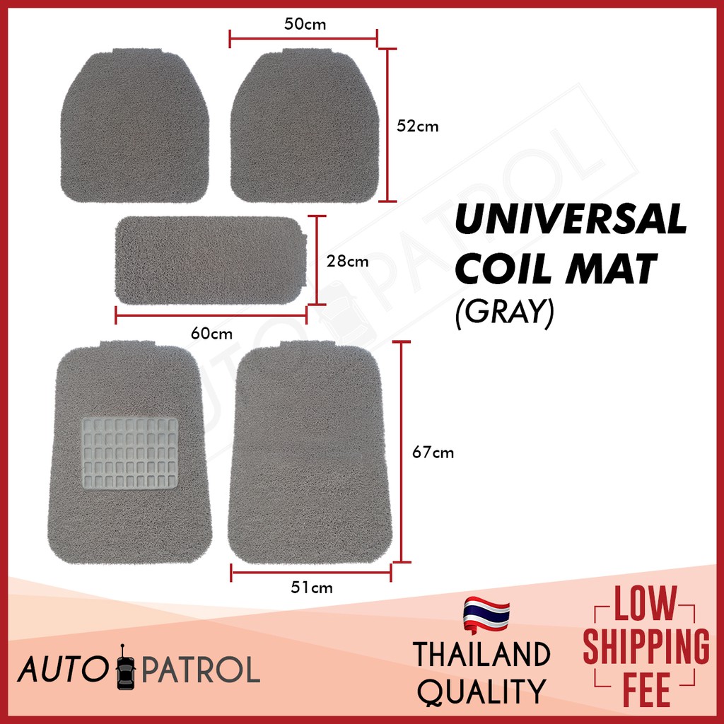 Universal Car Mat COIL Spaghetti Matting universal mat GRAY Nomad 3M ...
