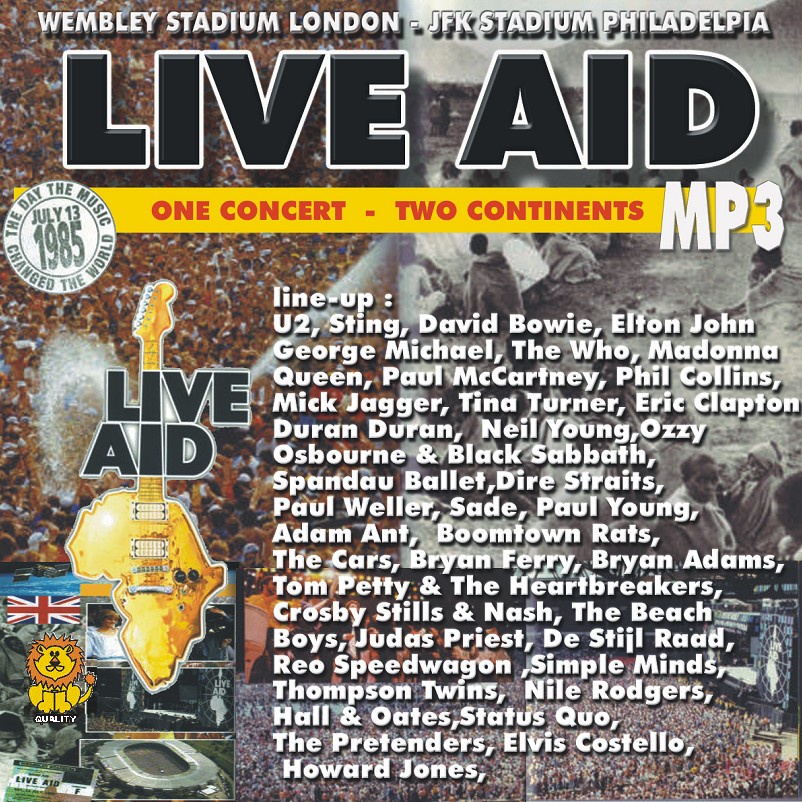 LIVE AID ( concert) MP3 music CD for PCCDROM / DVD player | Shopee ...