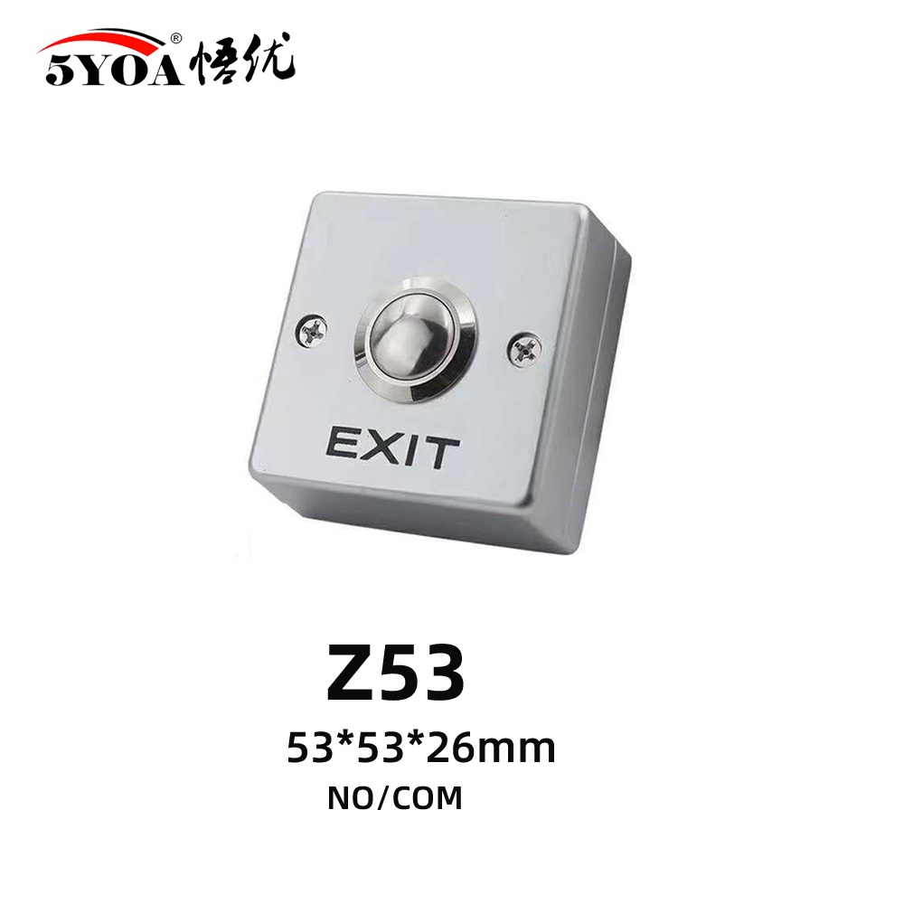 Door Exit Push Button Release Switch Opener NO COM NC LED light For Door Access Control System ...