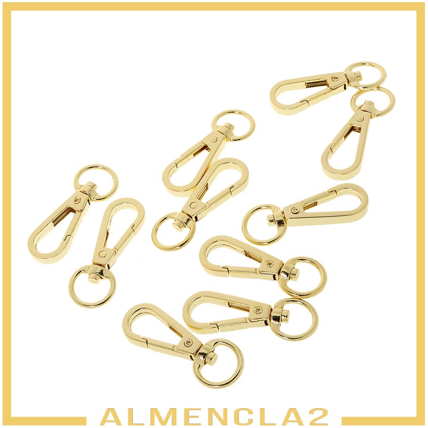 [ALMENCLA2] 10pcs Clasps Swivel Clip Snap Hook Lobster w/ Keyring ...