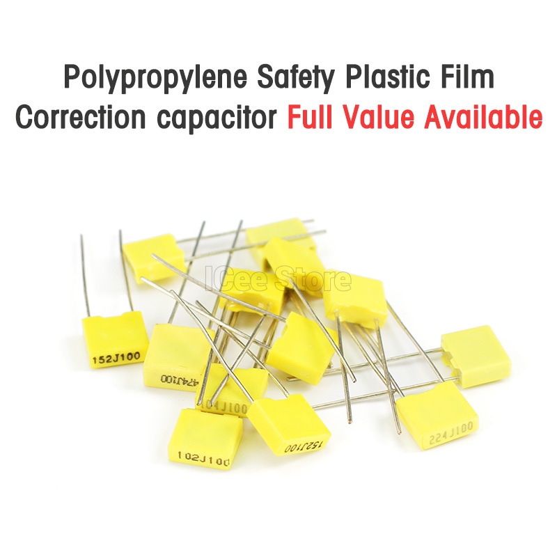 20/10Pcs 100V Correction Capacitor Polypropylene Film Capacitor 100V ...