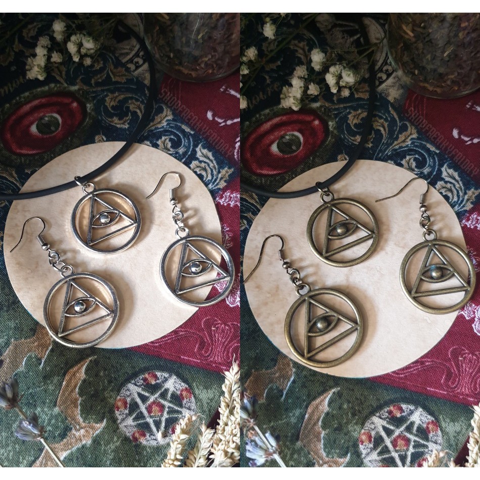 All Seeing Eye Illuminati Choker Earring Set | Shopee Philippines