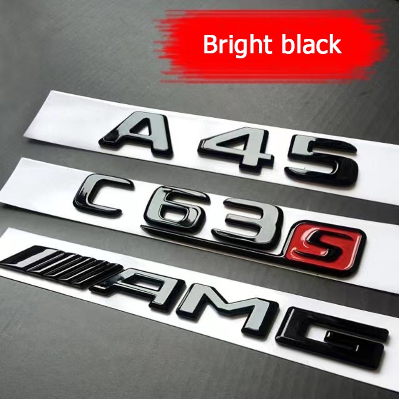 Mercedes Benz AMG Logo AMG Emblem A35 A45 C43 C63 E63 CLA45 GLA45 GLC63 ...