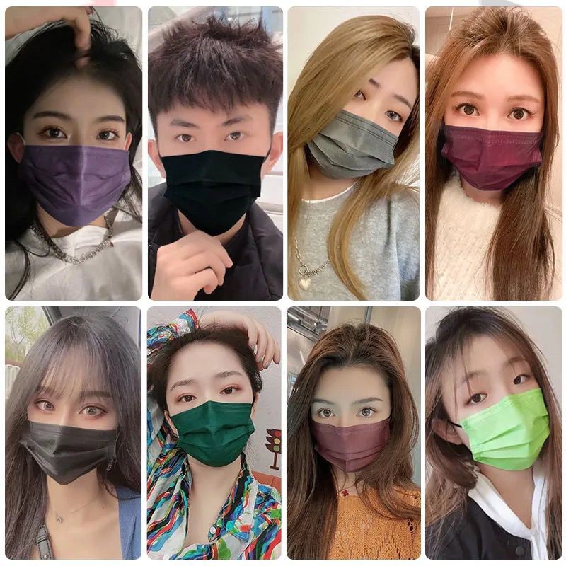 CTW Fashion Colored Quality 3 Ply Disposable Surgical Face Mask W/OUT ...