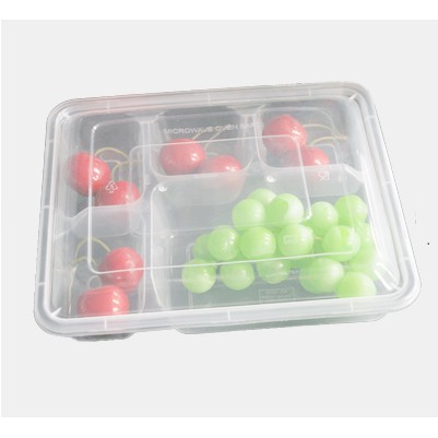 50pcs/3D Edible level Thicken Disposable Bento Box 4 division/grid with ...