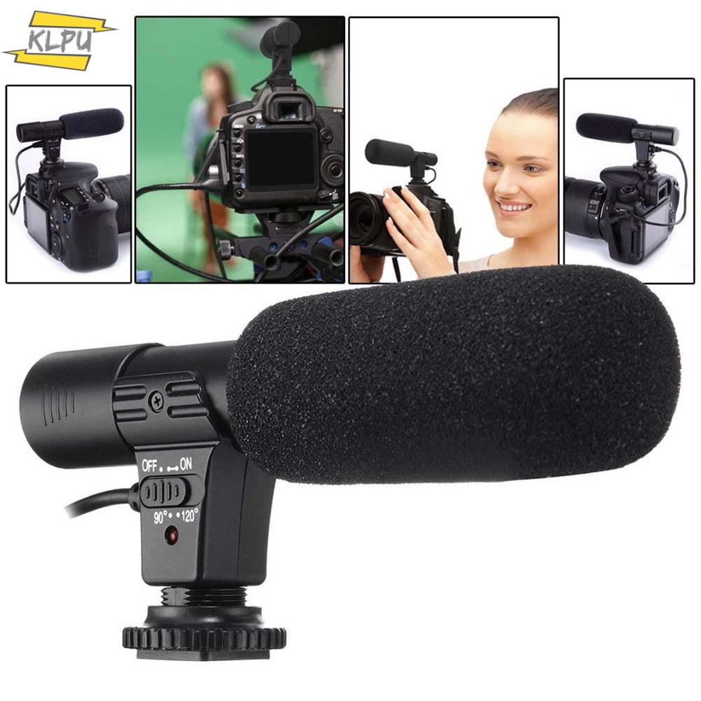 3.5mm Universal Microphone External Stereo Mic for Canon Nikon DSLR ...
