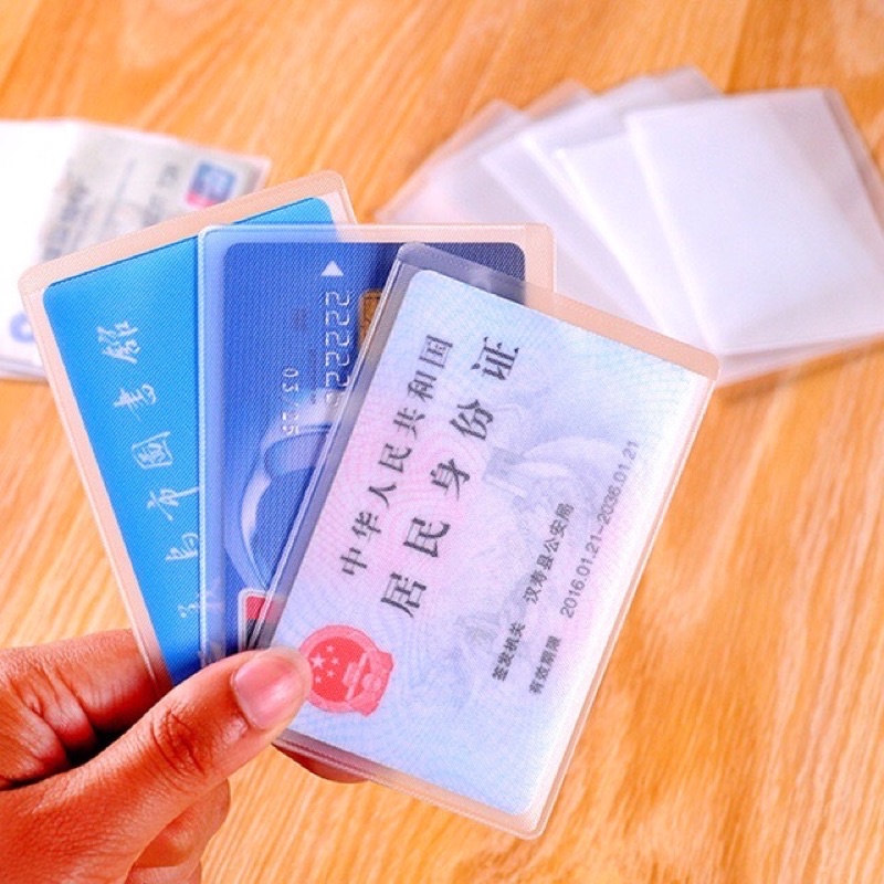 COD 10Pcs Transparent Matte Antimagnetic Bank Card Sets Ic Card Sets Id ...