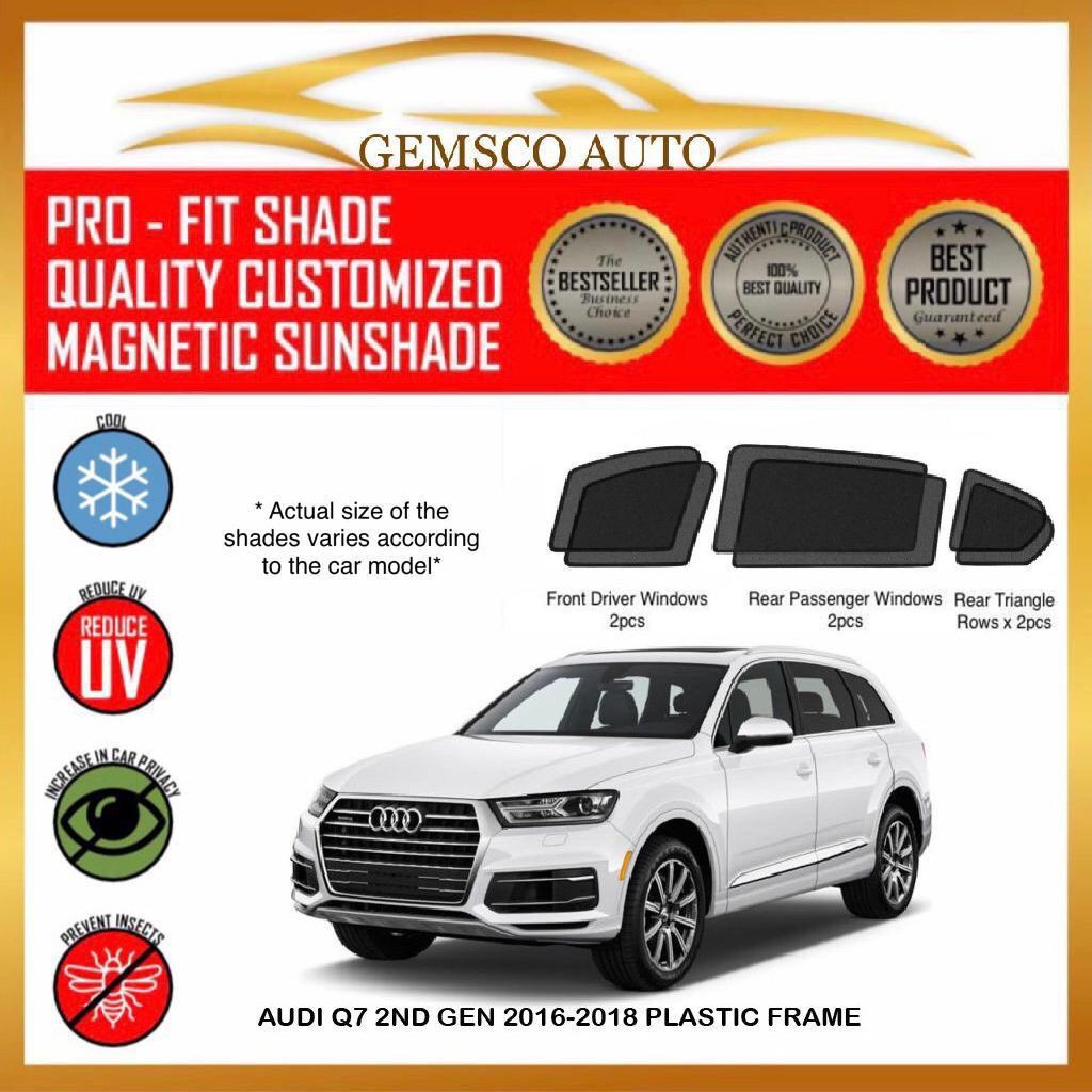 Audi Q7 2016 - 2021 2nd Gen (Plastic Frame) (6 pcs) Car Sunshade ...