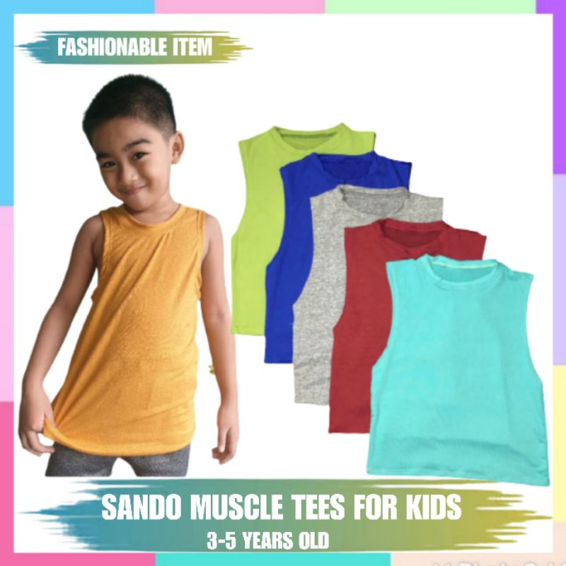 MUSCLE TEES SANDO FOR BOYS/KIDS(3-5 YEARS OLD) | Shopee Philippines