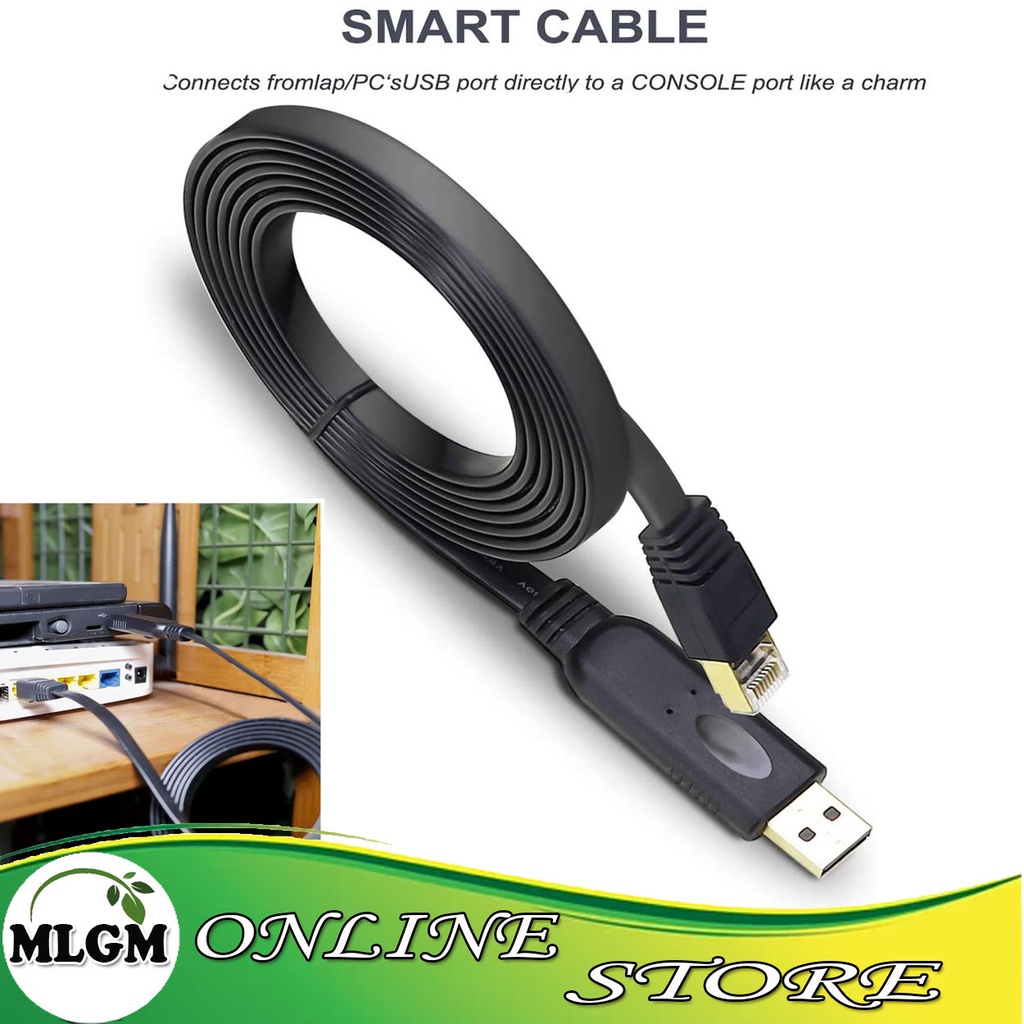 USB to RJ45 Console Cable RS232 Serial Adapter 1.5m | Shopee Philippines