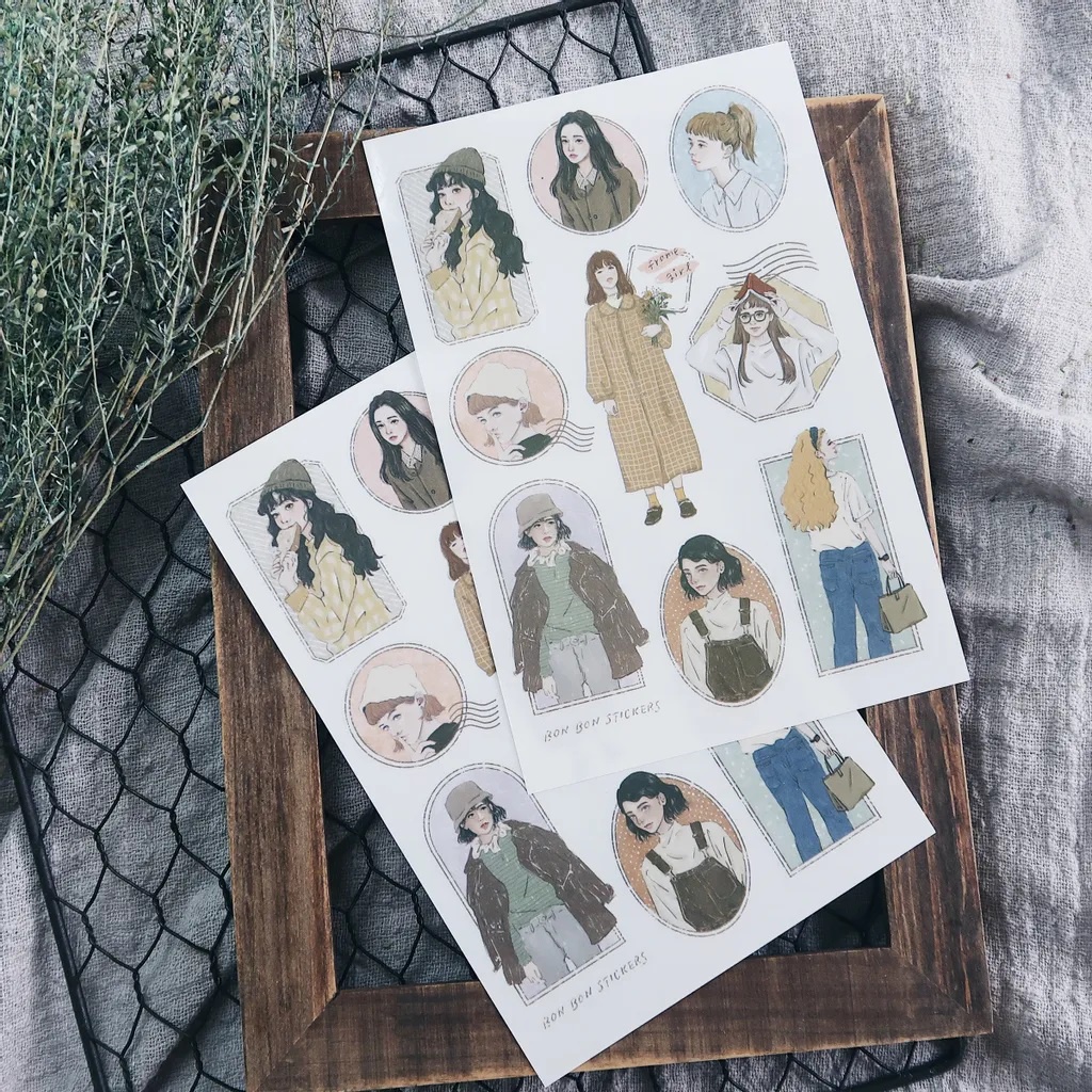 Bon Bon Stickers - Transfer Stickers - Girls in Frames | Shopee Philippines