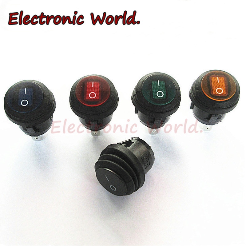 Waterproof Boat Type Round Switch Three-Pin Two-Gear KCD1 Outer ...