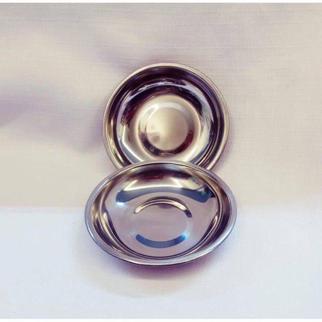 COD Stainless Soy Dish Dipping Sauce Samgyupsal Saucer Condiments Plate ...