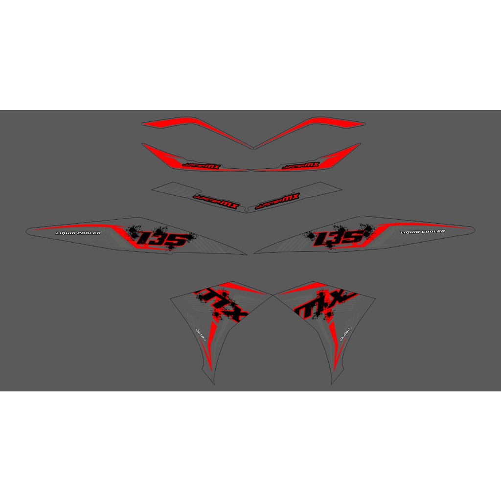 Striping YAMAHA MX NEW 135 NJMX 135 LC135 EXCITER 135 Transparent ...