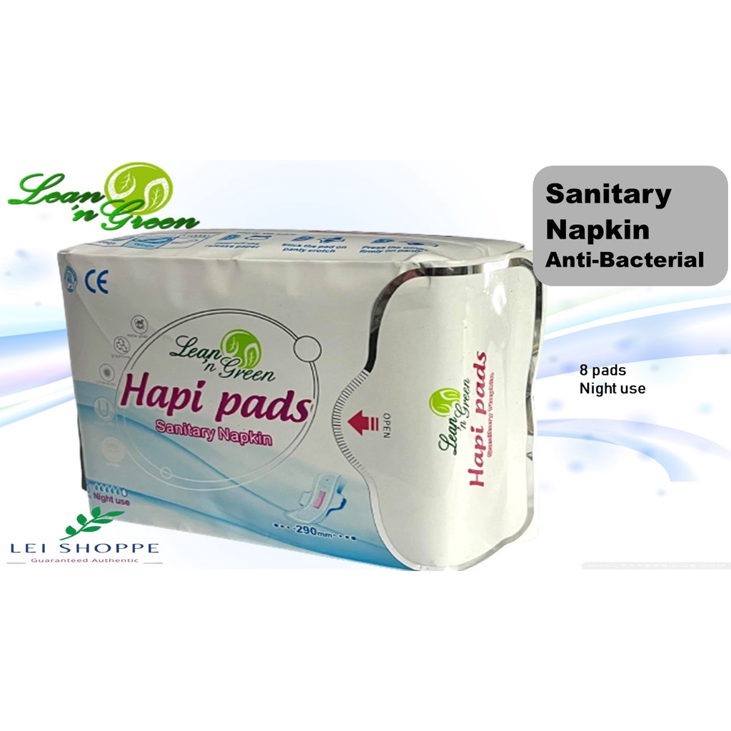 Lean N Green Hapi Pads (Anti-Bacterial sanitary Napkin, Negative Ions ...
