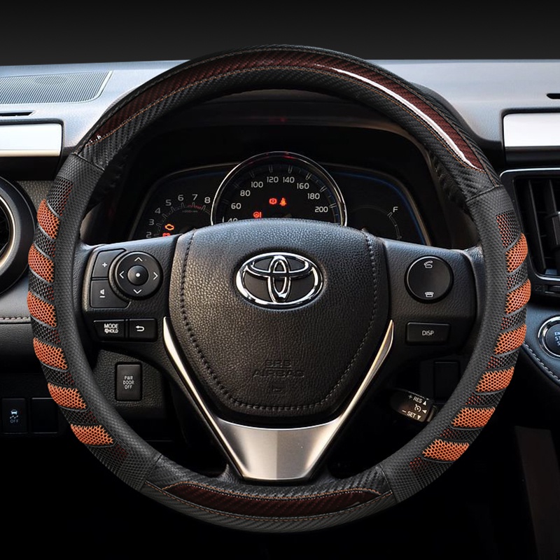 Car Steering-wheels Cover 37 38cm for Toyota 86 HiAce Innova Noah Prius ...