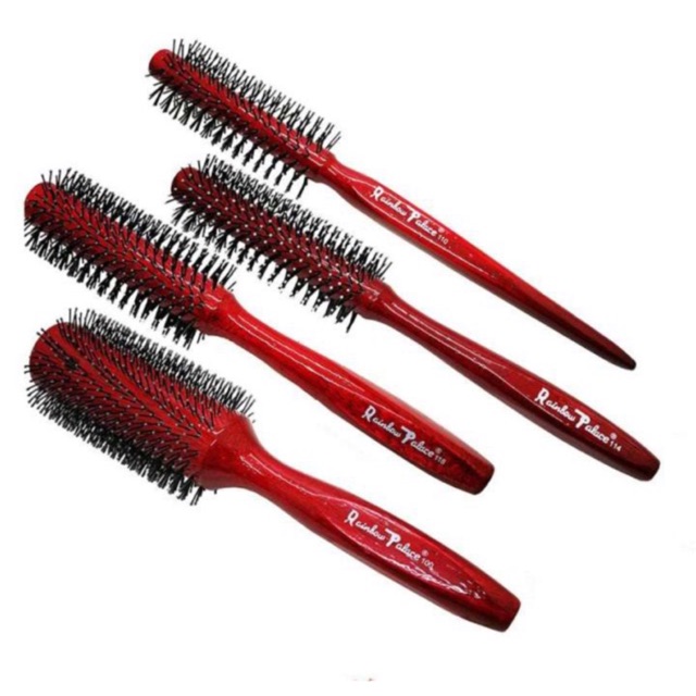 Wooden Hair Rolling Brush Round Comb (Set/Large/Medium/Small/XS ...