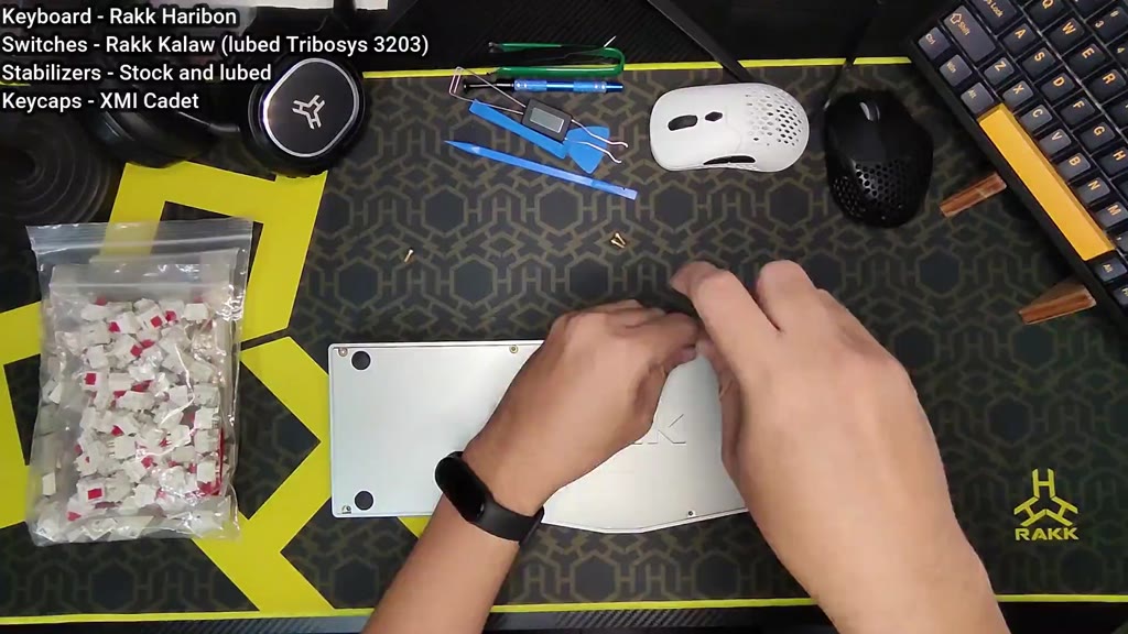 RAKK HARIBON Ergonomic Wireless Mechanical Keyboard| RGB | Dual Mode ...