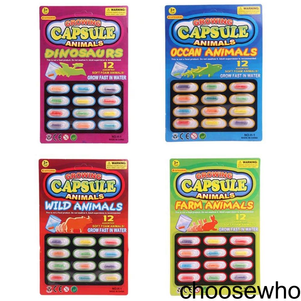 [CHOO] 4 Packs Amazing Grow Capsules Growing in Water Animals Toys ...