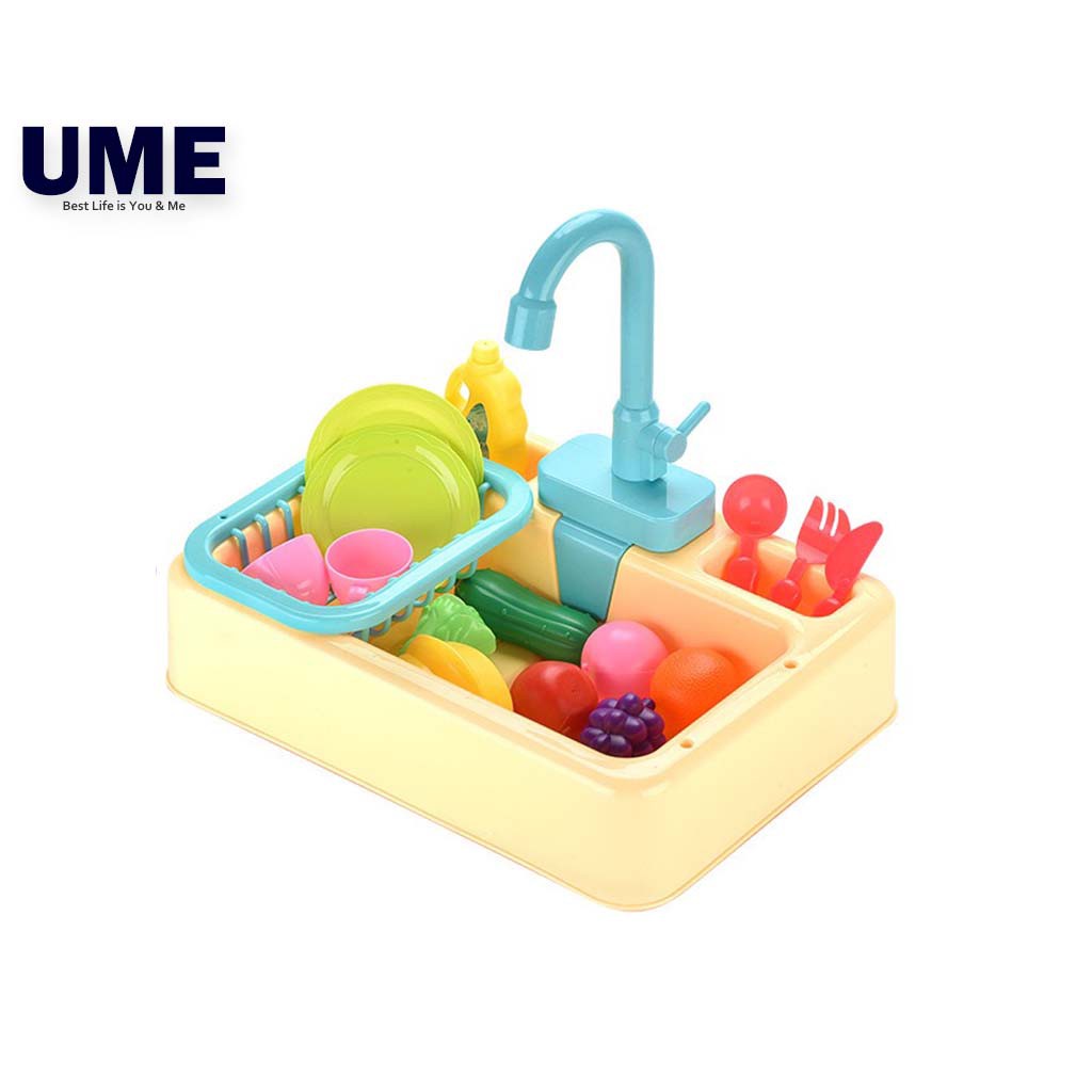 Kids Wash Up Circulating Water Cycle Toys Children Kitchen Dish Washing ...