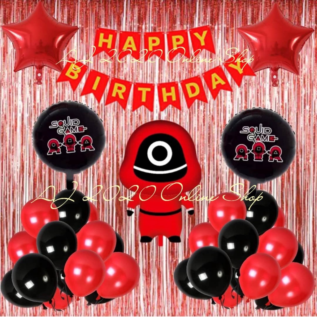 Birthday Set #85889 Squid Game Theme Party Package | Shopee Philippines