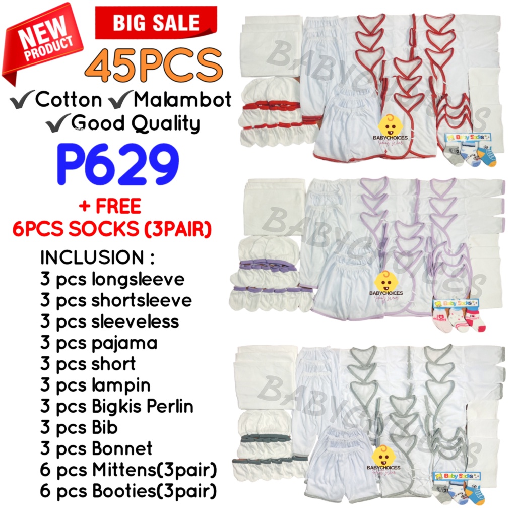 45pcs New Arrival Infant Baby Newborn Complete Set / Baru baruan Bundle ...