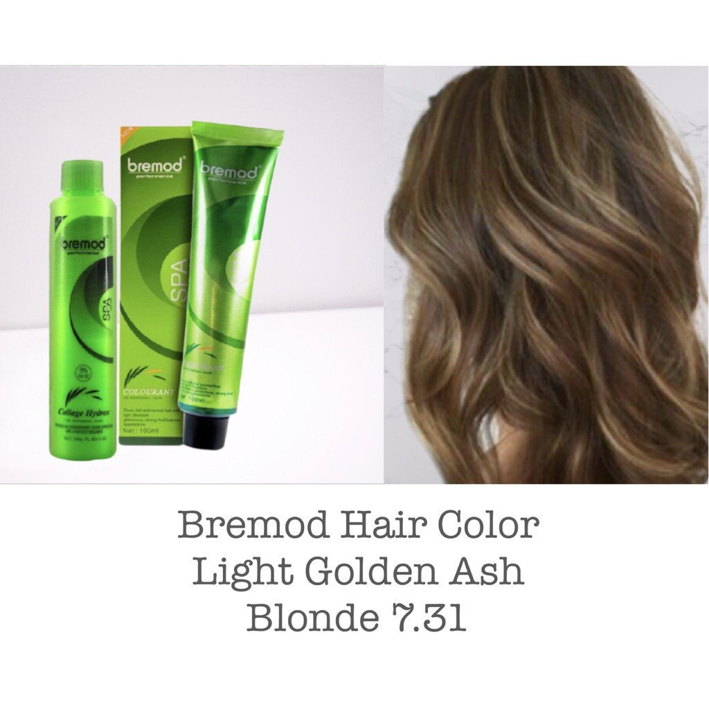 Bremod Light Golden Ash Blond 7.31 with Oxi Cream | Shopee Philippines