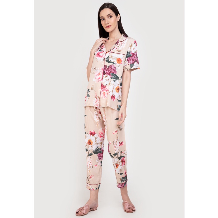 FEMINISM Genevieve Cotton Shortsleeve Pajama Set | Shopee Philippines
