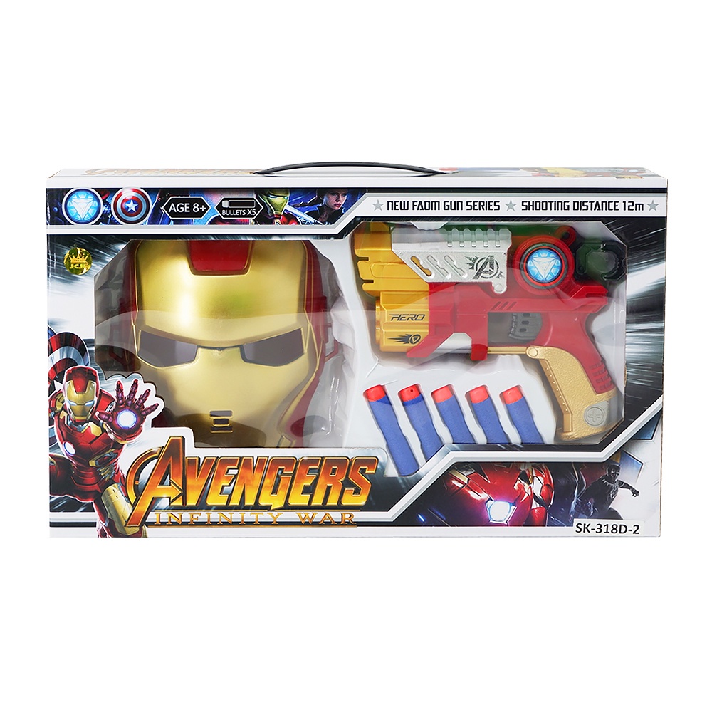 Super hero Foam Blaster Series with Ironman Mask Toys best gift for ...