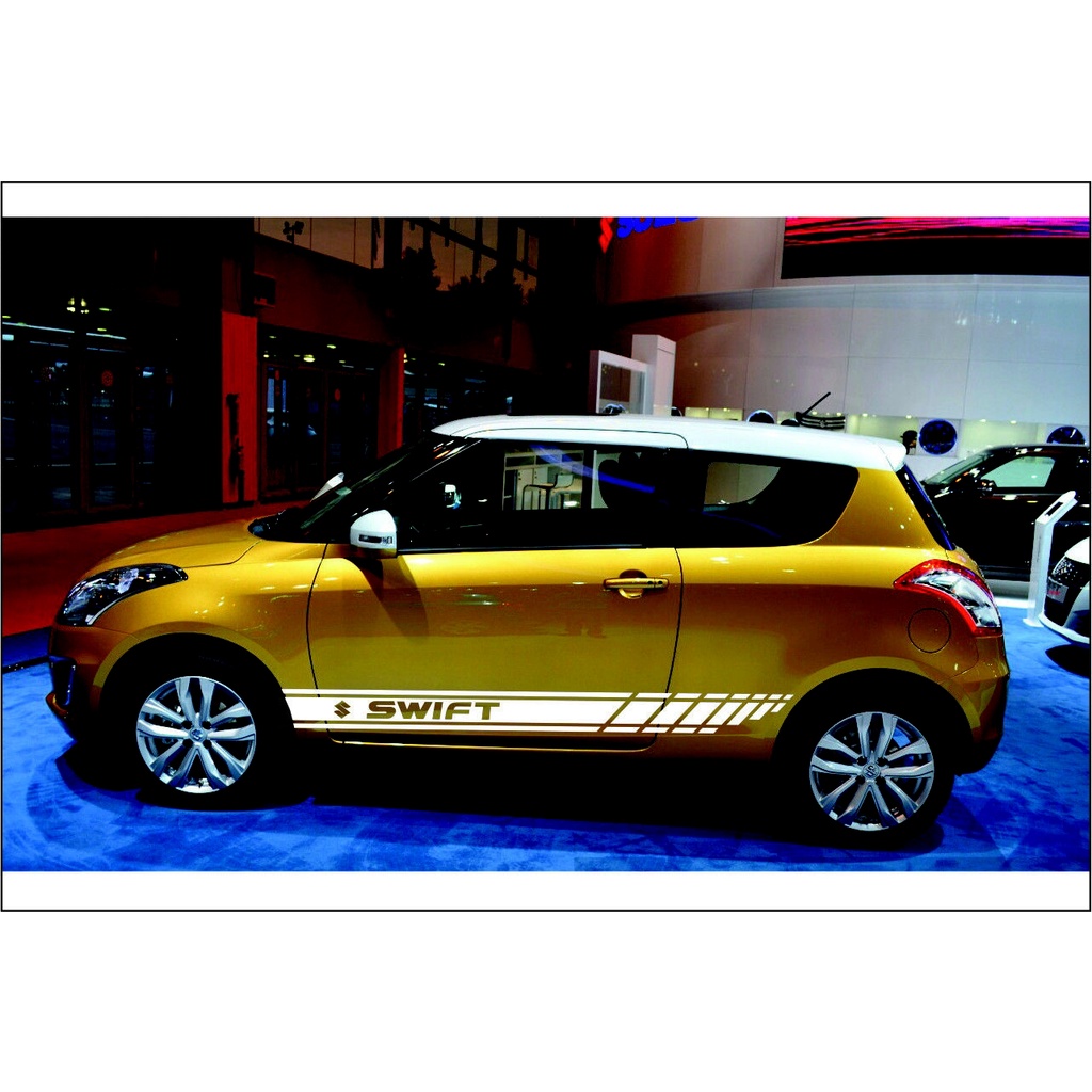 2Pcs/Pair Suzuki Swift 2x side stripes graphics vinyl body decals car ...