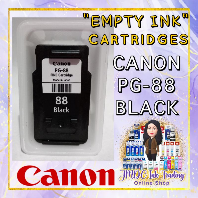 Canon Pg- 88 Black "Empty / Used" Ink Cartridges (for DIY Refill or ...